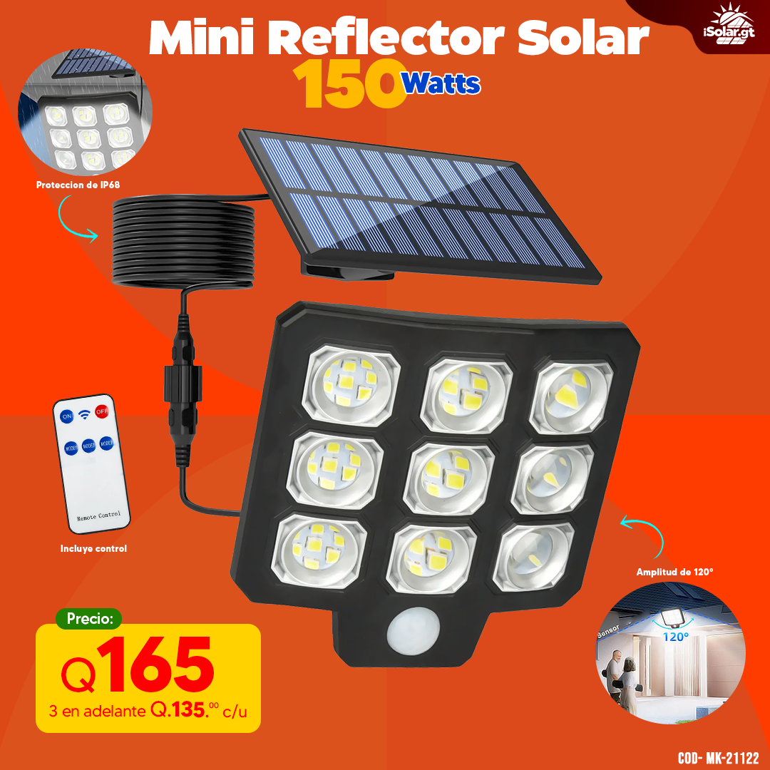 Mini Reflector Solar de 150 watts – iSolar.gt