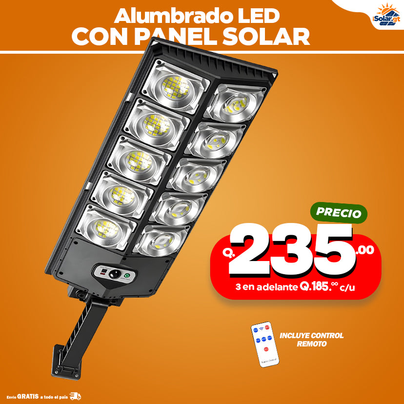 Alumbrado Solar Con panel solar incorporado – iSolar.gt