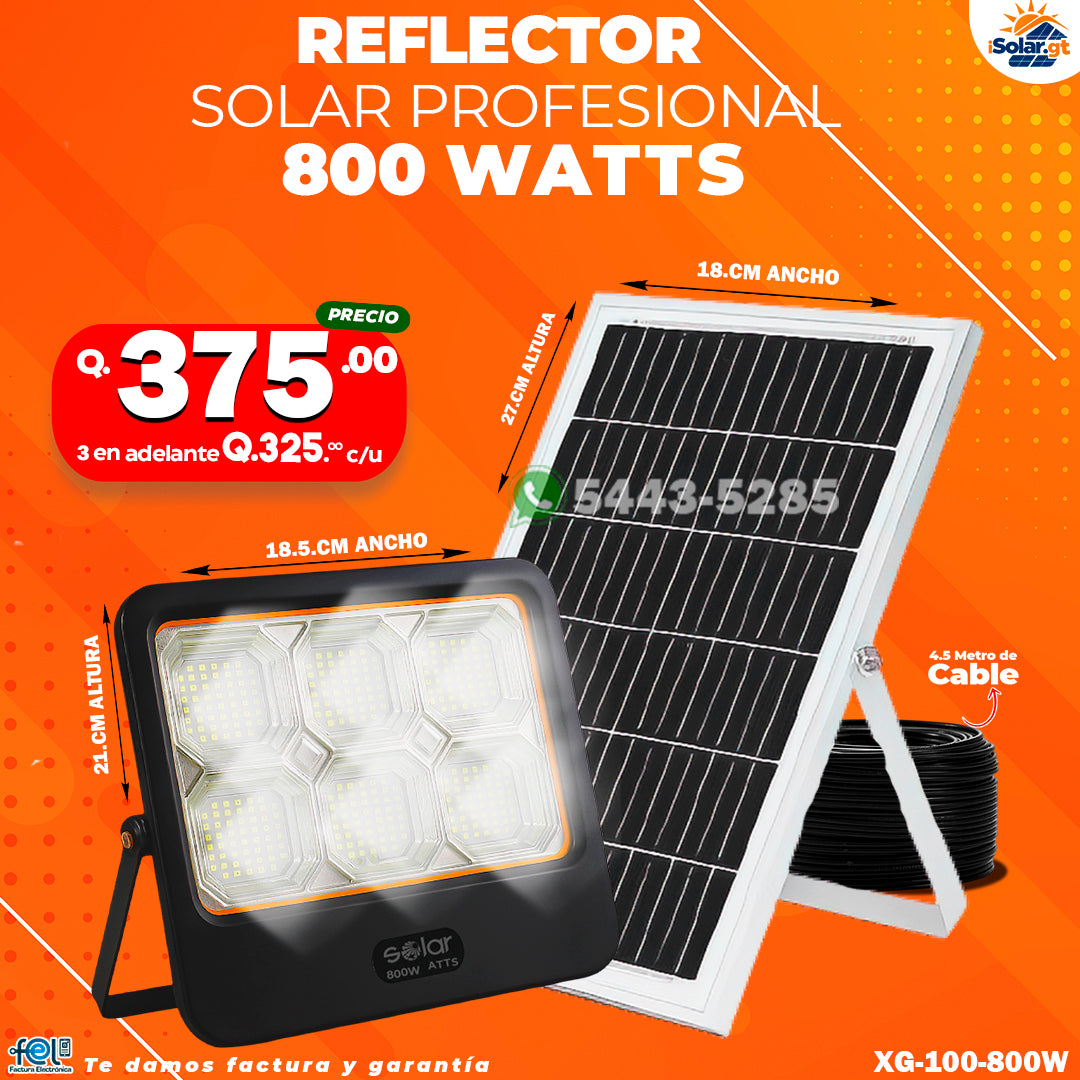Reflector Solar de 800W ⚡ – iSolar.gt