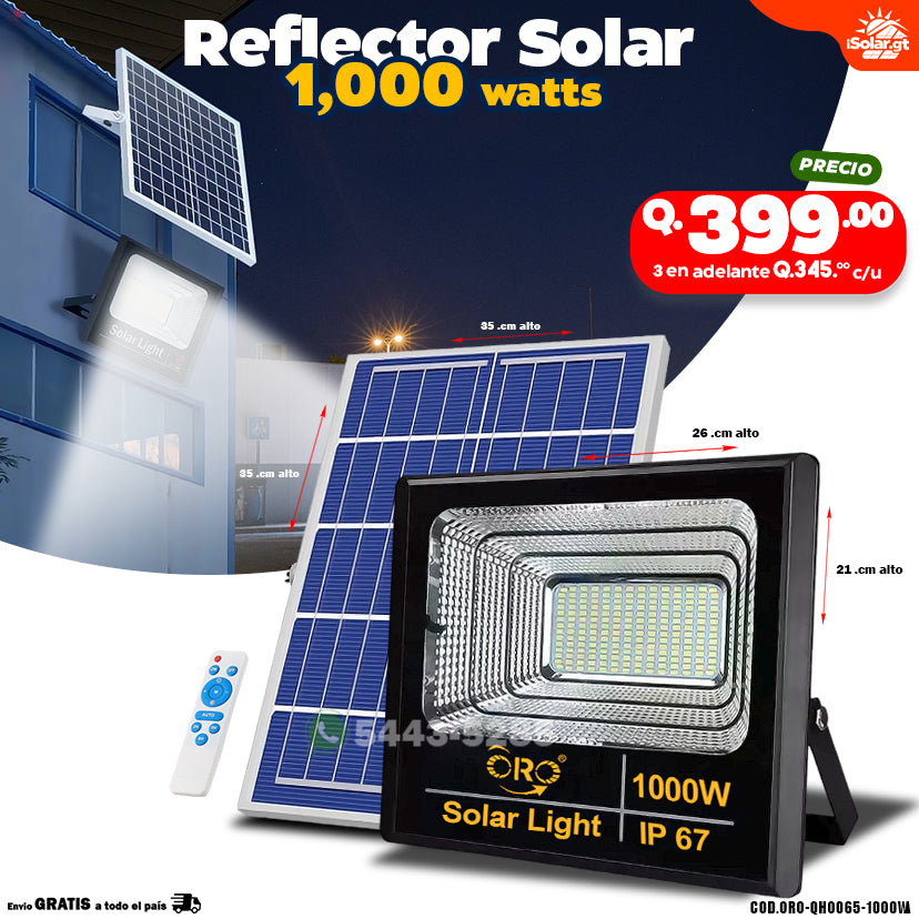 Reflectores solares de 1000 watts – iSolar.gt