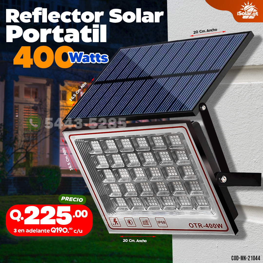 Reflector Solar Portatil - 400 watts – iSolar.gt